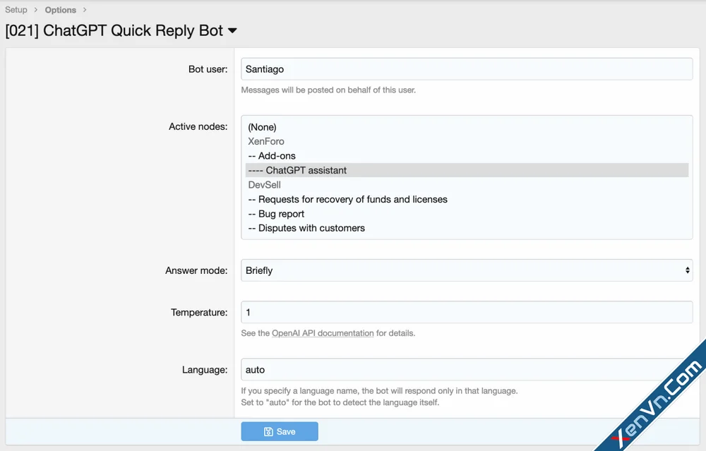 [021] ChatGPT Autoresponder - Xenforo 2 - 1.4.0 | XenVn.Com