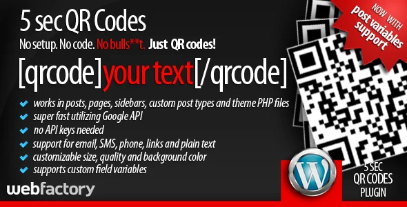 5sec QR Codes v1.2 - WordPress QR Code Generator | XenVn.Com