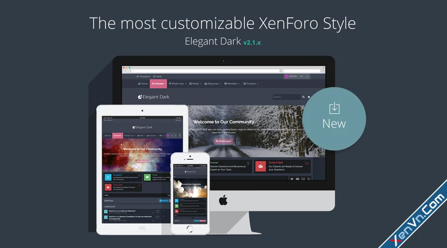 Elegant Dark - Xenforo 2 Style - 2.2.8 | XenVn.Com