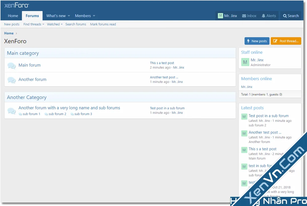 Forum Index Tweak - Xenforo 2 - 2.3.0 | XenVn.Com