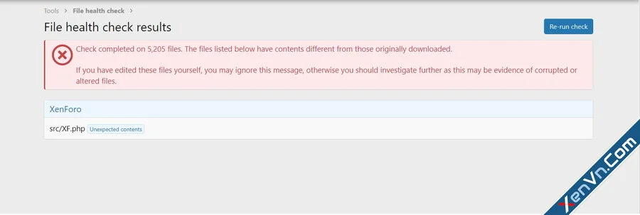 How To Fix File Health Check Unexpected Contents Xenforo 2 Xenvncom 