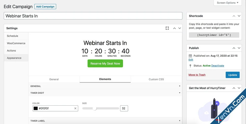 HurryTimer - Countdown Timer for WordPress & WooCommerce - 2.10.1 | XenVn.Com