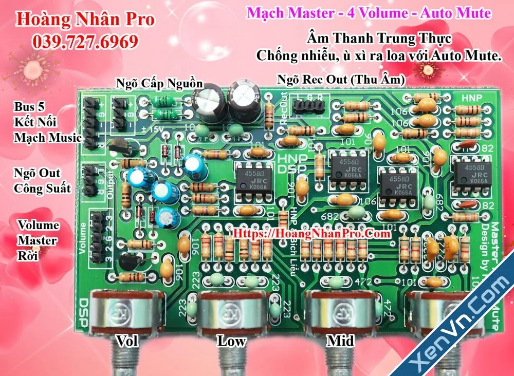 Mạch Master - 4 Vol - Auto Mute | XenVn.Com