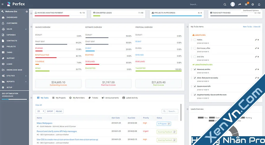 Perfex - Powerful Open Source CRM - 2.7.1 | XenVn.Com Perfex - Powerful Open Source CRM - 2.7.1 | XenVn.Com
