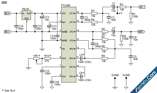 PT2399 Analysis - CMOS Echo / Delay Processor | XenVn.Com PT2399 Analysis - CMOS Echo / Delay Processor | XenVn.Com
