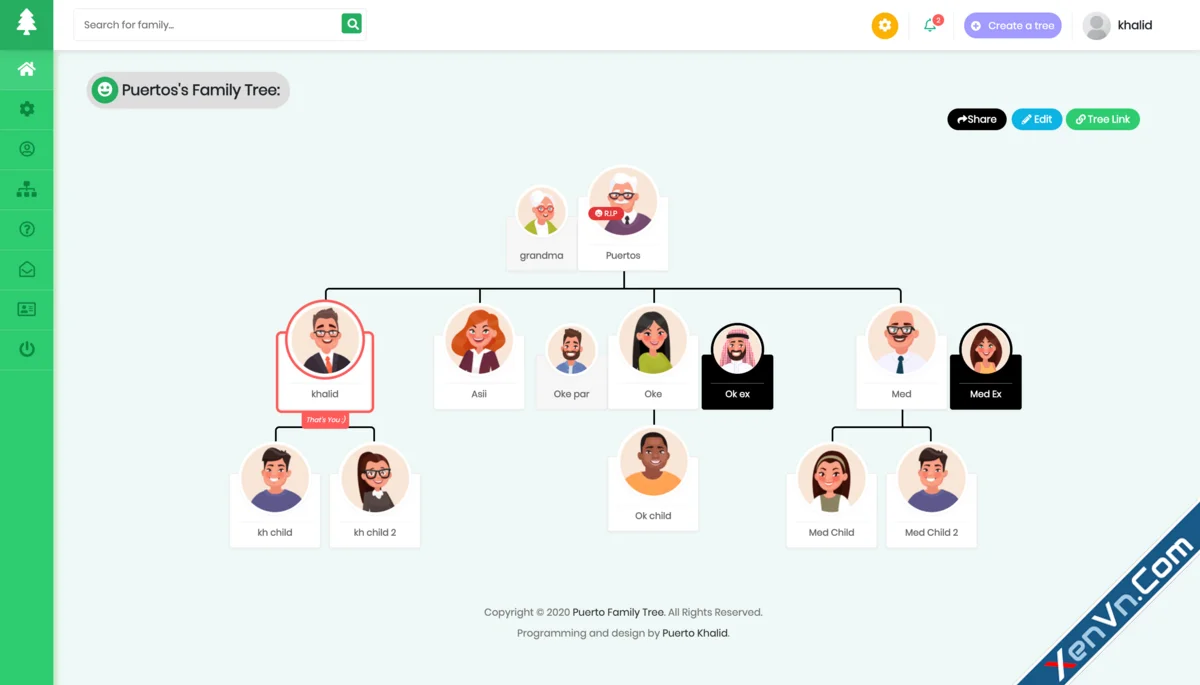 Puerto Family Tree Builder SAAS - PHP Script - 1.5 | XenVn.Com