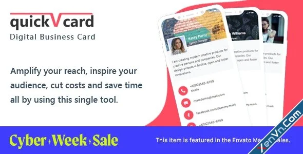 QuickVCard - Digital Business Card SaaS PHP Script - 1.6 | XenVn.Com