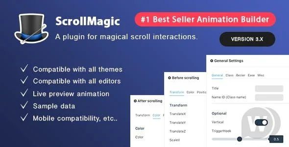 Scroll Magic Wordpress Scrolling Animation Builder Plugin 425