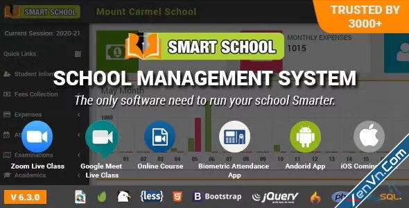Smart School - School Management System - PHP Script - 6.3.0 | XenVn.Com