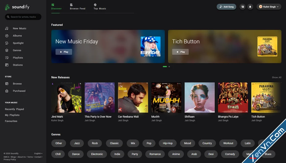 Soundify - The Ultimate DeepSound Theme - PHP Script - 1.5 | XenVn.Com