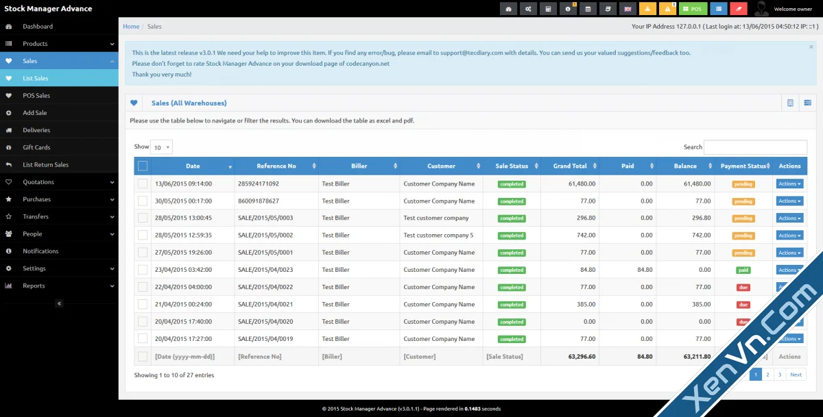 Stock Manager Advance with Point of Sale Module - 3.5.0 | XenVn.Com