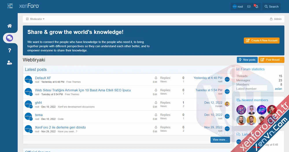 Style Default XF - Xenforo 2 Style - 2.2.12 | XenVn.Com