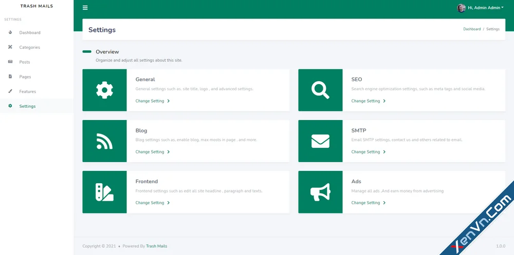 Trash Mails - Temporary Email Address System - PHP Script - 1.4 | XenVn.Com