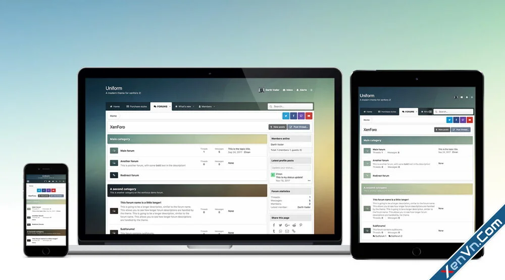 Uniform Light / Dark - XenForo 2 Style - 2.2.12 | XenVn.Com
