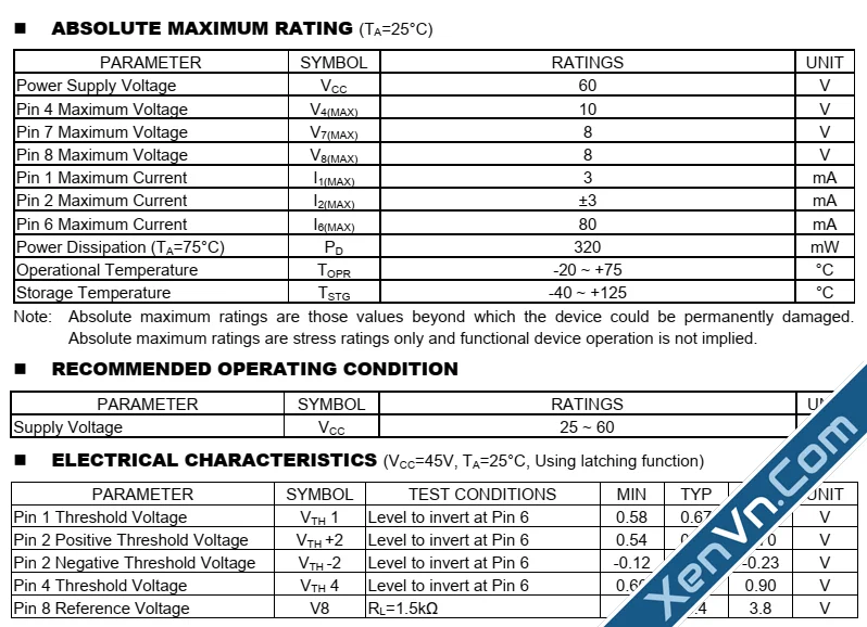 UPC1237 - PPROTECTOR IC FOR STEREO POWER AMPLIFIER | XenVn.Com