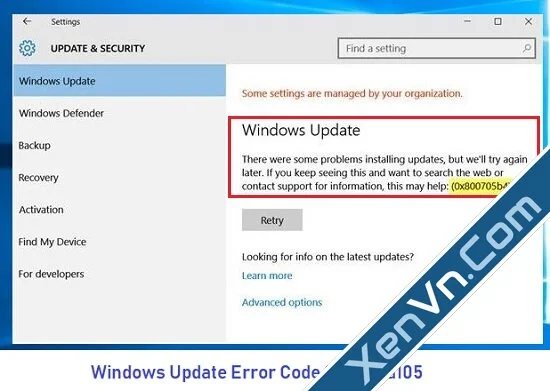 Windows Update Issue - Error Code 0x8024a105 | XenVn.Com