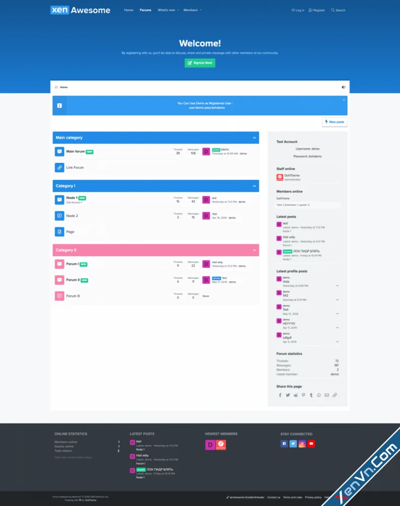 xenAwsome - Xenforo 2 Style - 2.2.8.1 | XenVn.Com
